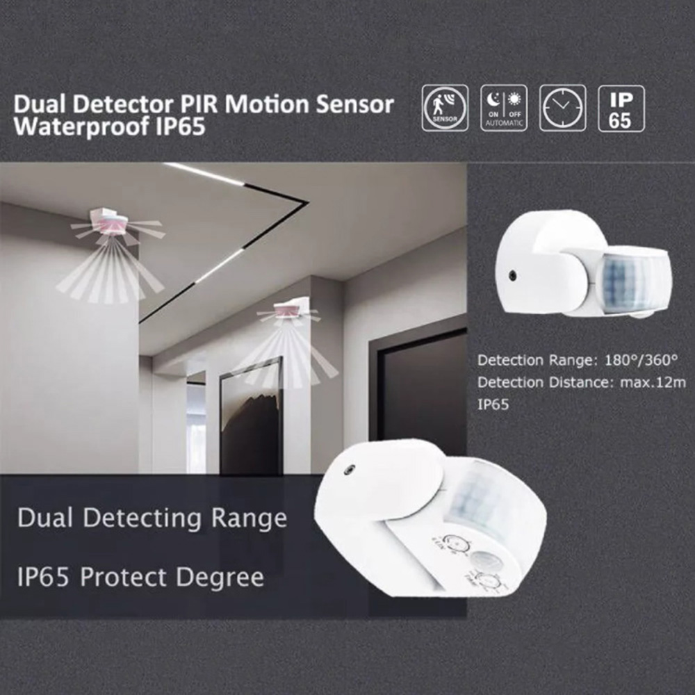 Double Probe Motion Sensor AC 220V-240V Motion Automatic Switch Outdoor ...