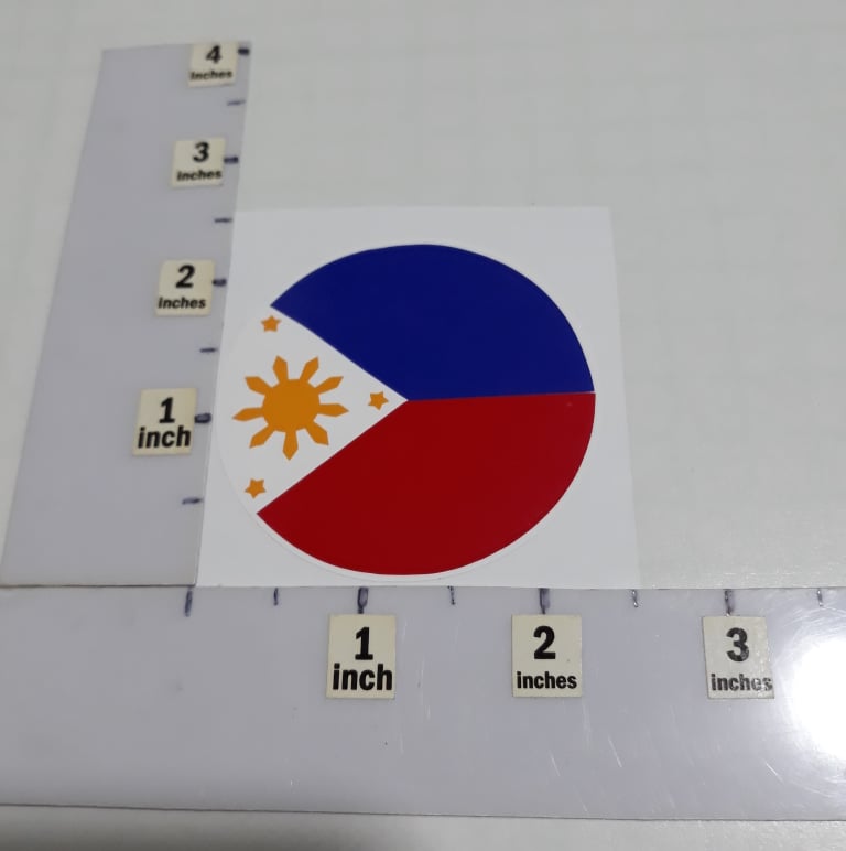 PH Flag Sticker Decal in 3 Layers and Types: Rectangle/Circle/Waving ...