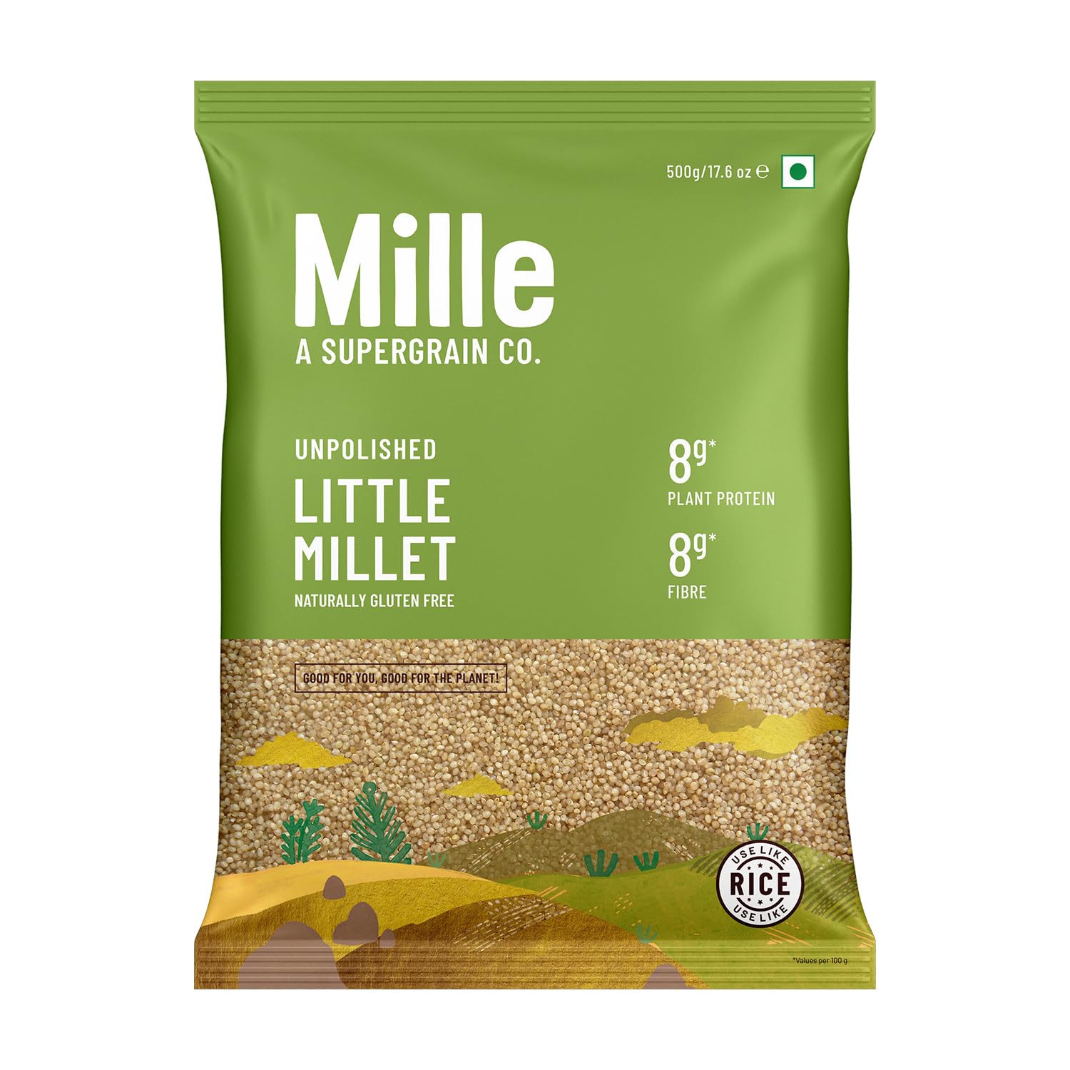 Mille Little Millet Whole Grain | Kutki | Gluten Free | No Chemicals ...