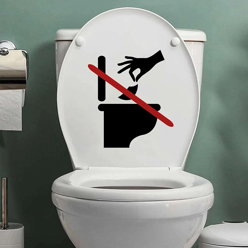 Warning Signs Toilets Are Prohibited From Throwing Garbage Car Stickers ...