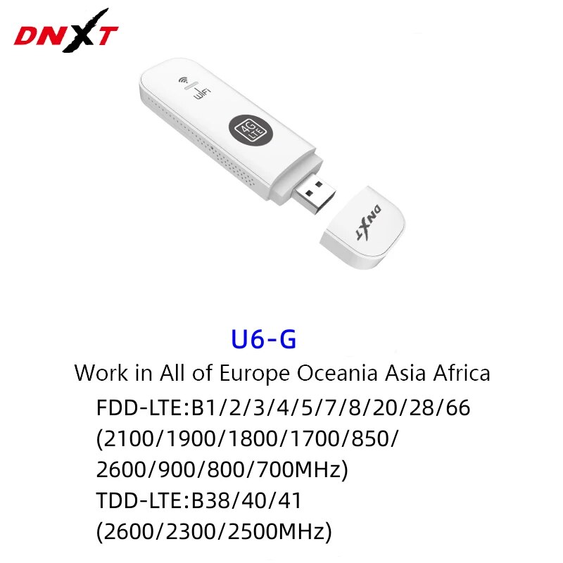 DNXT 4G LTE Wireless USB Dongle Mobile Broadband 150Mbps Network 5G Modem Stick Sim Card Hotspot ...
