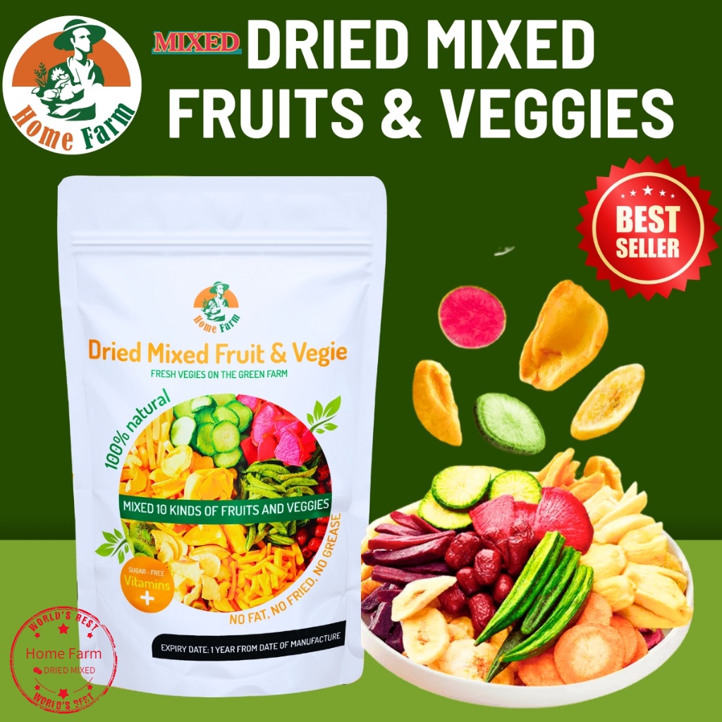 ZIMFIC Snack Dried fruits and vegetables chips mix healthy crispy fruits dried mixed fruits 250g ...