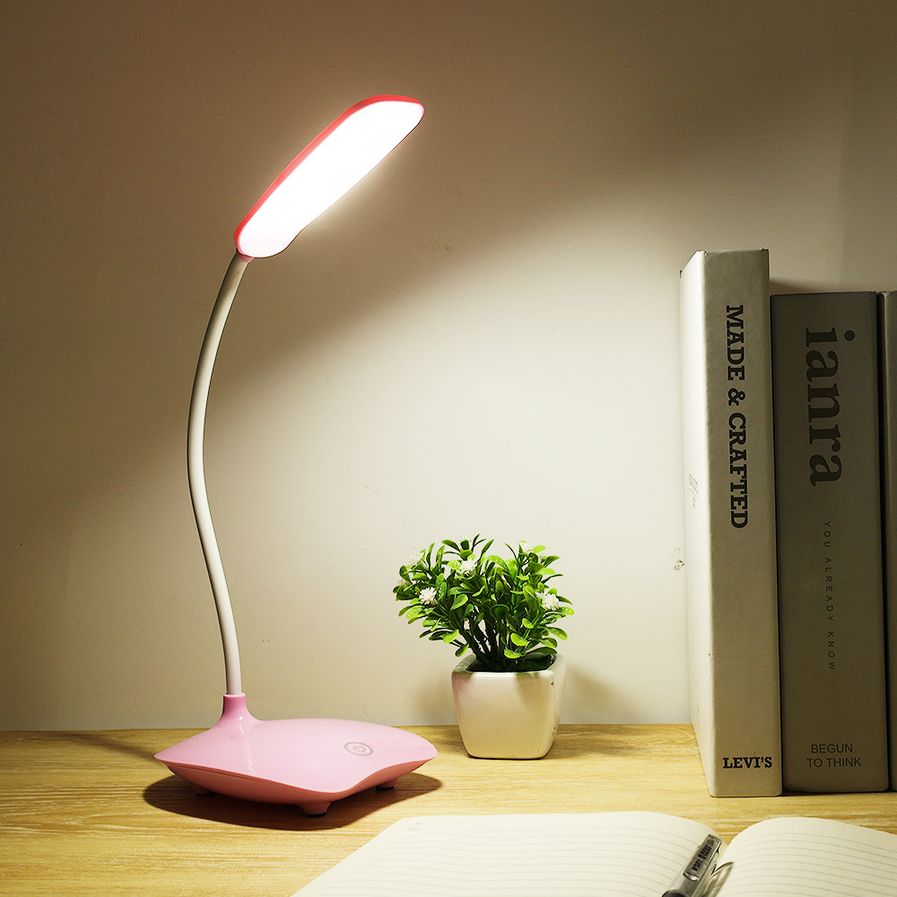 Portable Dimmable LED Desk Reading Eye Protection Touch Switch Flexible ...