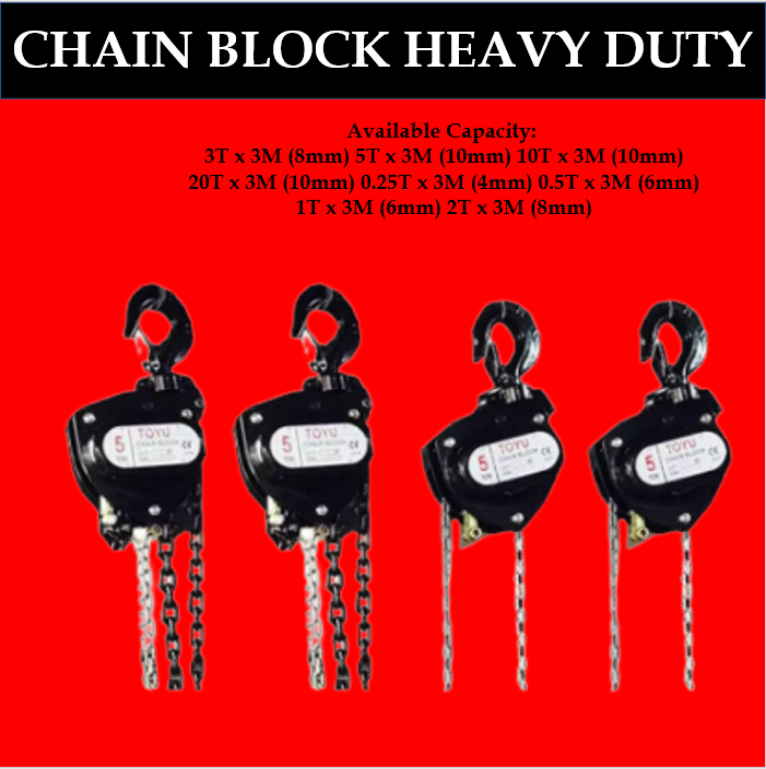 Toyu Chain Block Heavy Duty 0.25T - 5T Towing Products | Lazada PH