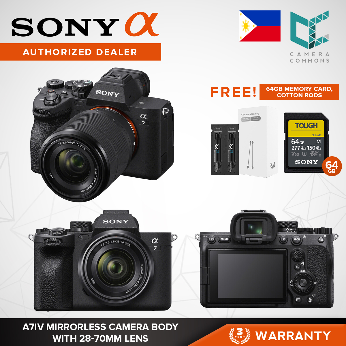 Sony A7IV Alpha Kit Compact Full-Frame Mirrorless Camera A74 Body with ...