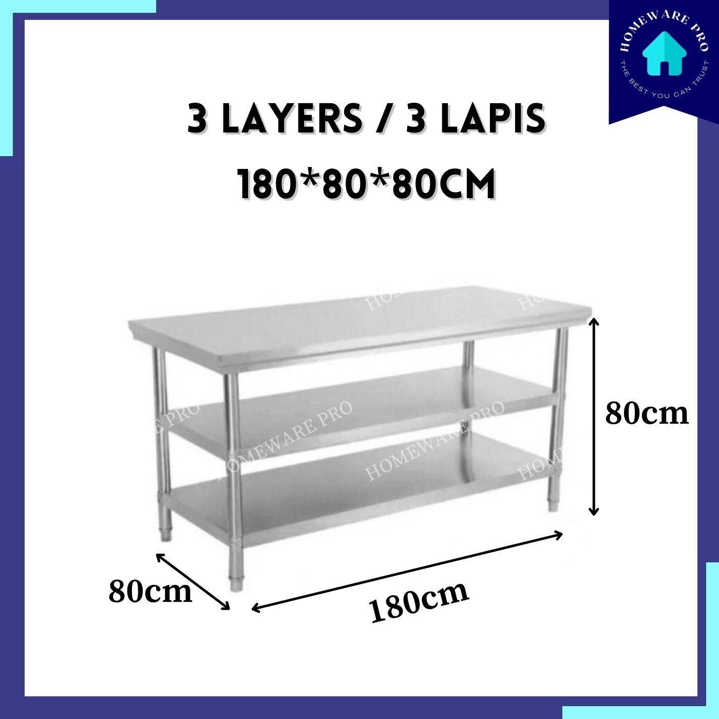 𝐇𝐎𝐌𝐄𝐖𝐀𝐑𝐄 𝐏𝐑𝐎 | Stainless Steel 2 Layers / 3 Layers Kitchen Cabinet ...