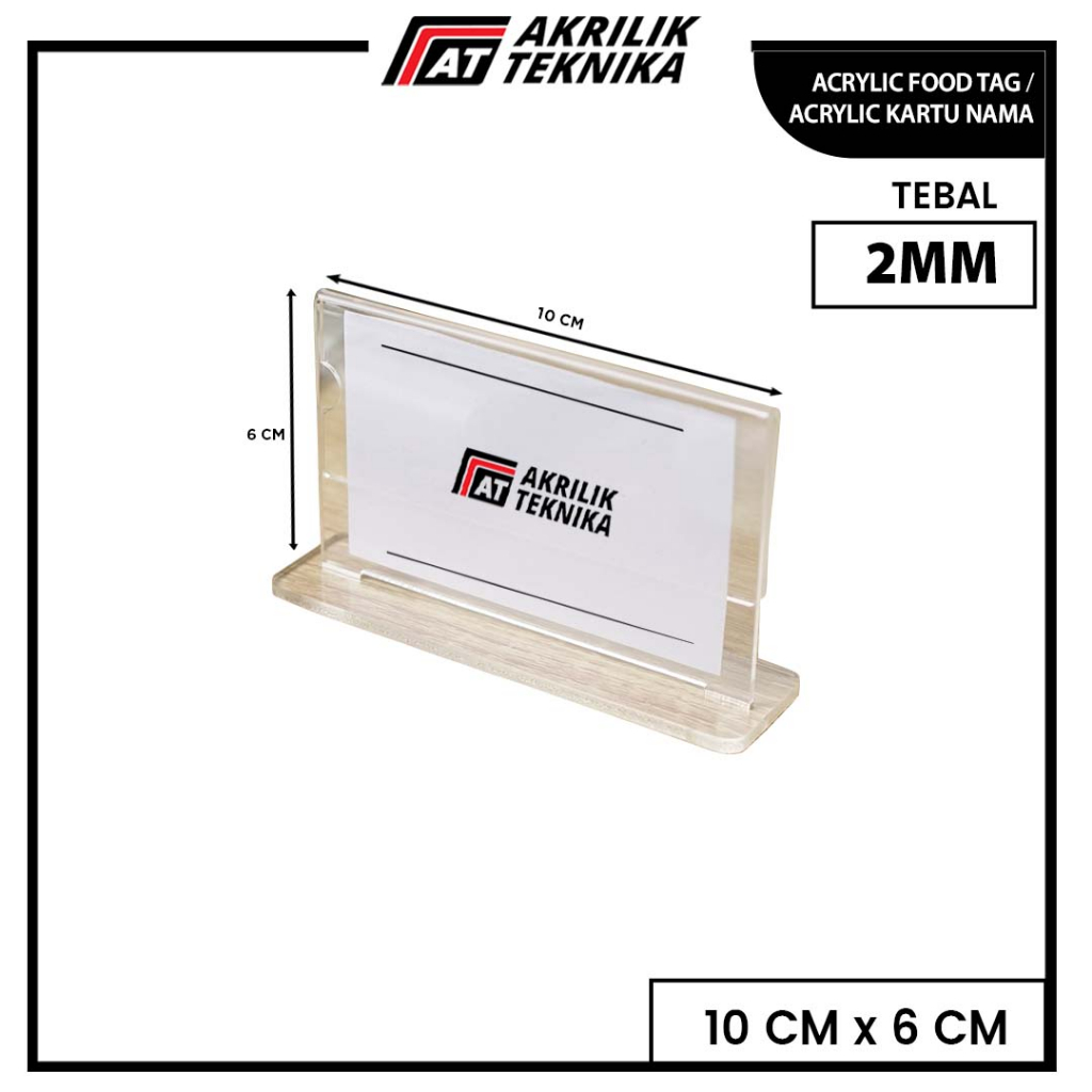 AKRILIK / TEMPAT KARTU NAMA / STAND CARD / ACRYLIC FOOD TAG | Lazada ...