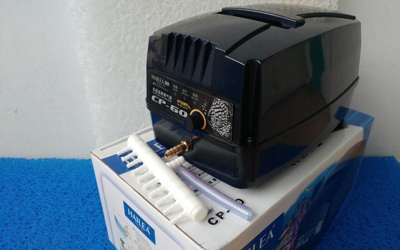 Máy sủi khí tích điện HAILEA CP-40 8W-40Lmin dùng cho hồ cá - MixASale