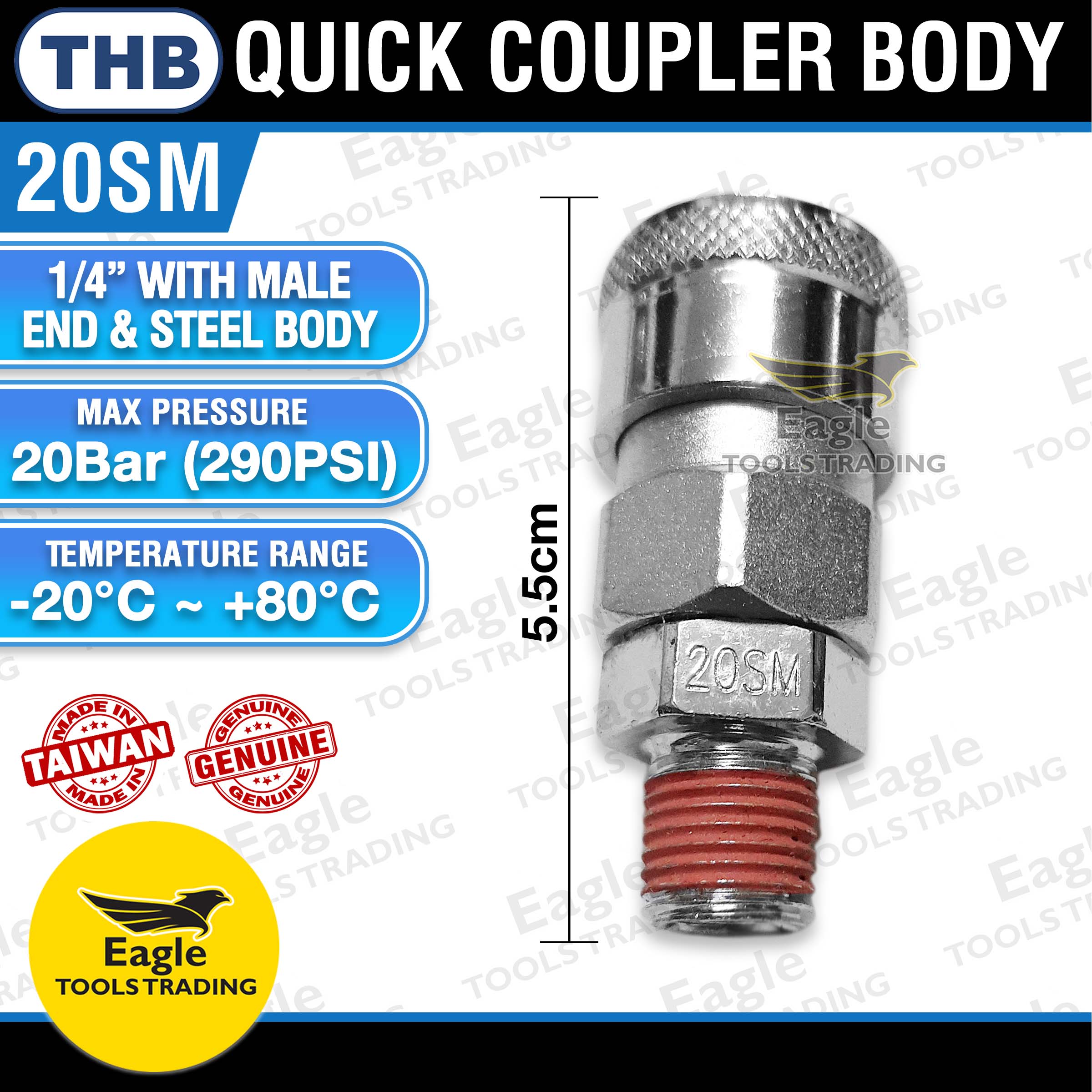 THB Standard Quick Coupler 20SMA Air Quick Coupler STEEL | Lazada PH