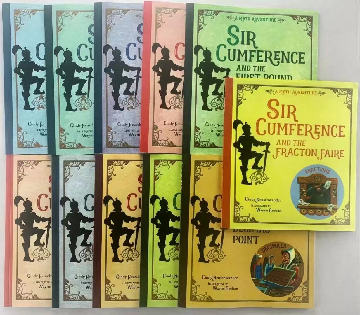 Sir Cumference Math Adventure Series 11 Books Set English Math Book For