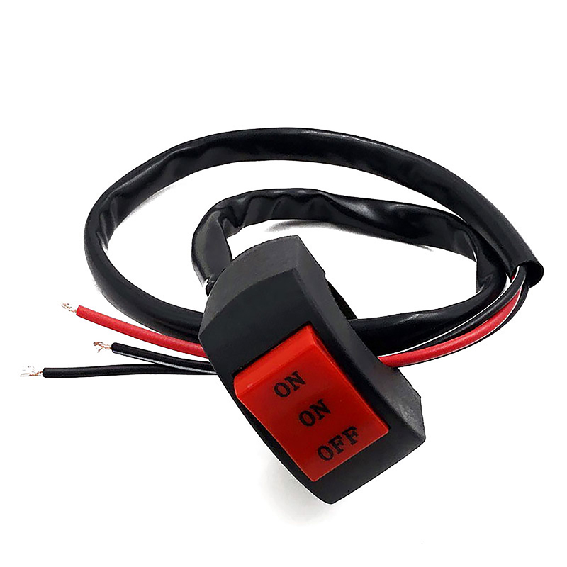 LED Headlight Switch Far Near Three Line Motorcycle Handlebar Switch ...