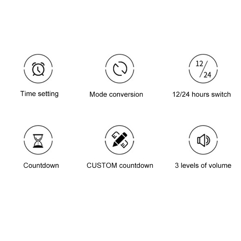 Magnetic Clock Timer Screen Digital Display Countdown Management Alarm ...