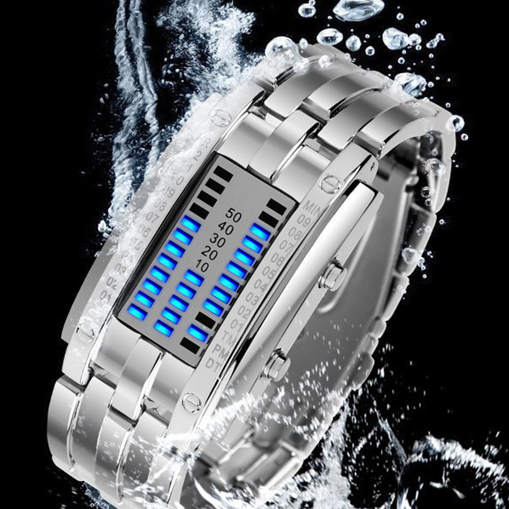Luxury Lovers' Wristwatch Waterproof Men Women Stainless Steel Blue ...