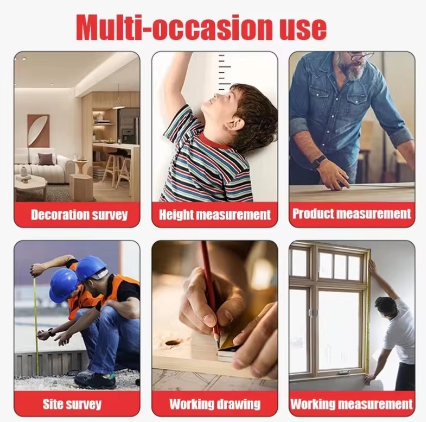 1PCS Self Locking Steel Tape 5/3M Measuring Tool High-Precision Laser ...