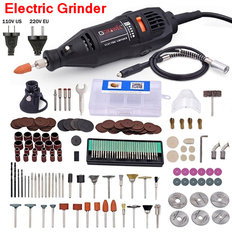 Tools Electric Mini Drill Rotary Grinder DIY Drill Polishing with 6 ...