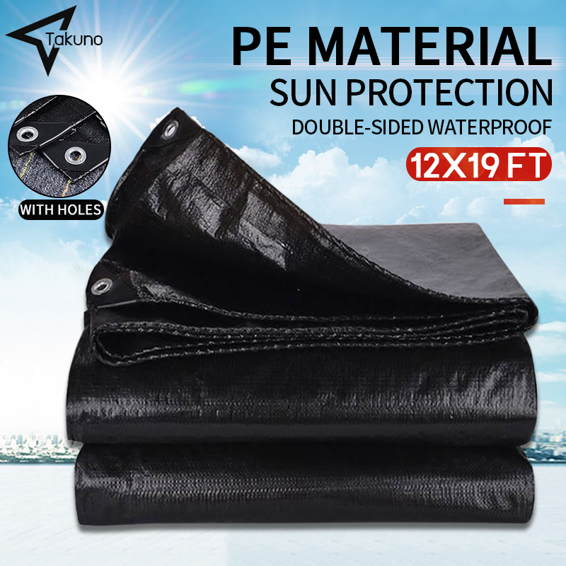 Trapal waterproof makapal 6FTx9FT Trapal Lona Tolda Tarpaulin 9FTx12FT ...