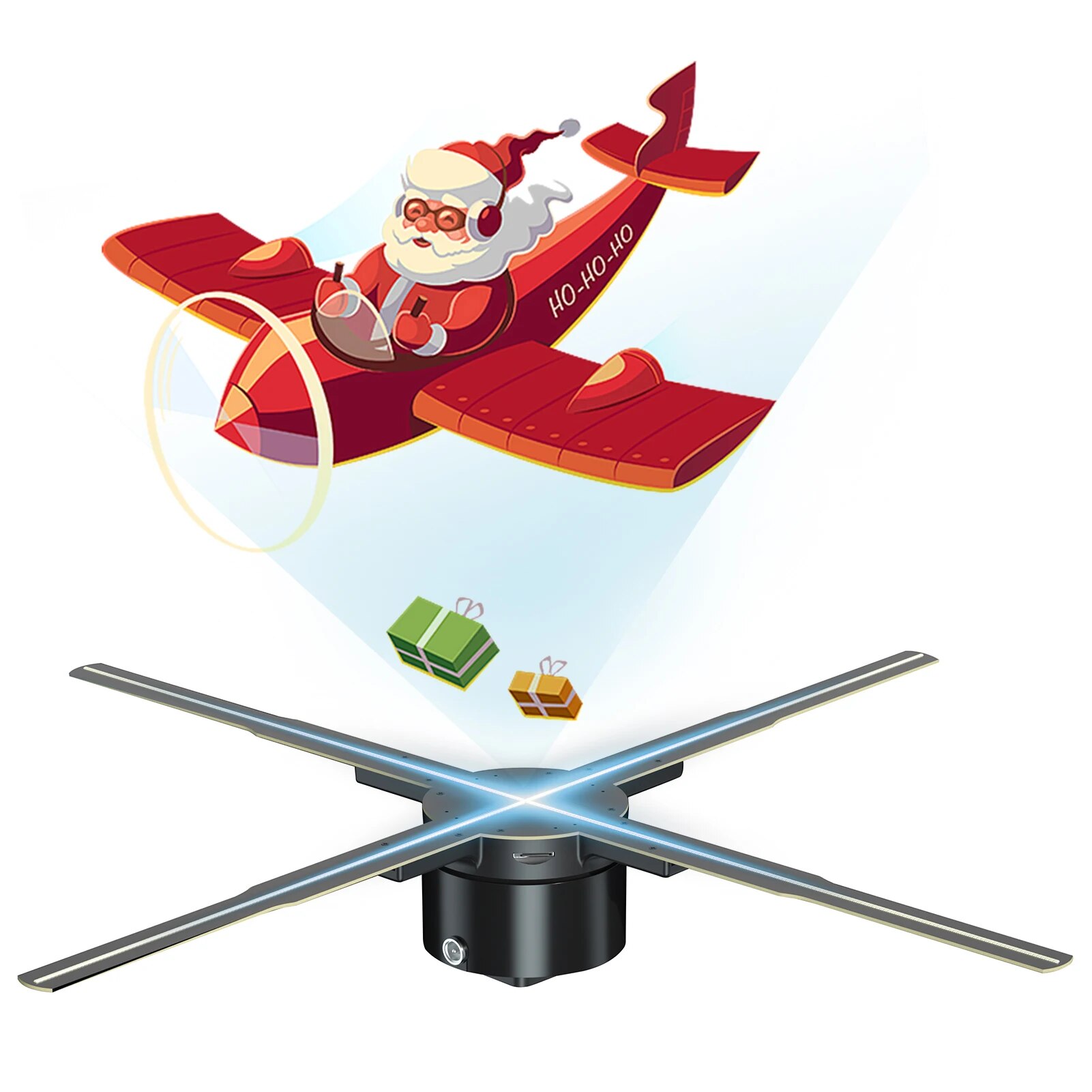 P50 3D Hologram Projector Advertising Display Fan Wall-Mounted Player ...