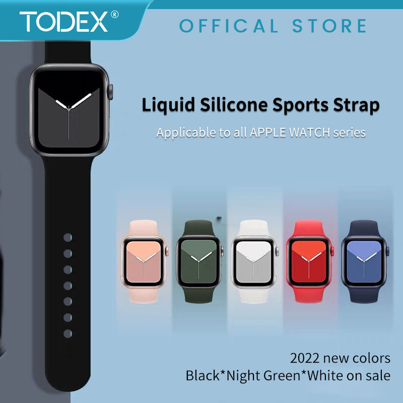 TODEX สายรัดซิลิโคนสำหรับ I Watch 7สายนาฬิกาแนวสปอร์ตขนาด41มม. 45มม. ...