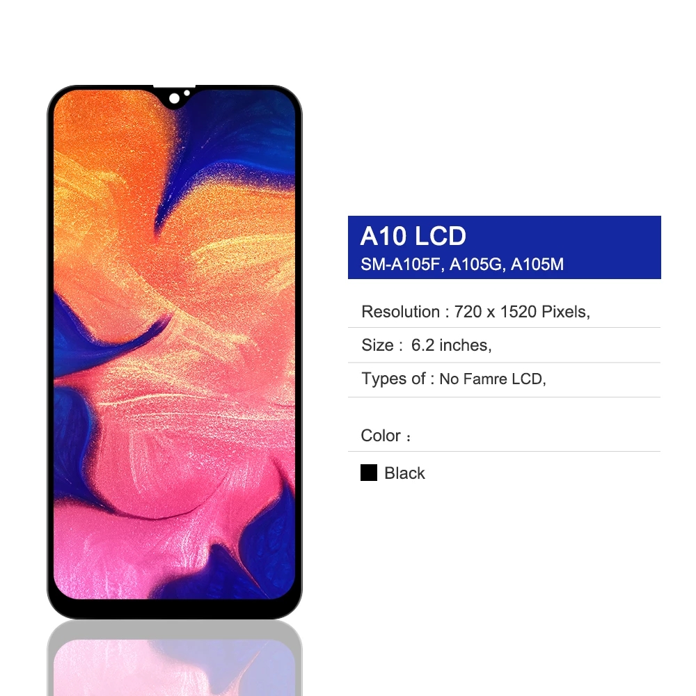 6.2 ''LCD สำหรับ Samsung Galaxy A10 A105 A105F SM-A105F หน้าจอ LCD ...