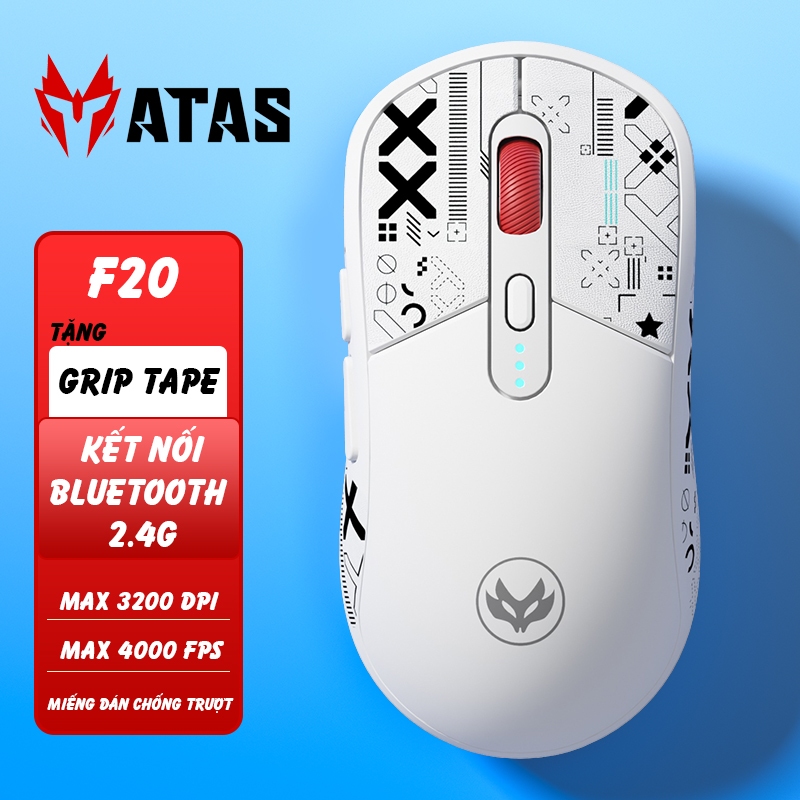 Chuột Silent Gaming Atas F30 Không dây Bluetooth - 3 MODE - Pin sạc ...