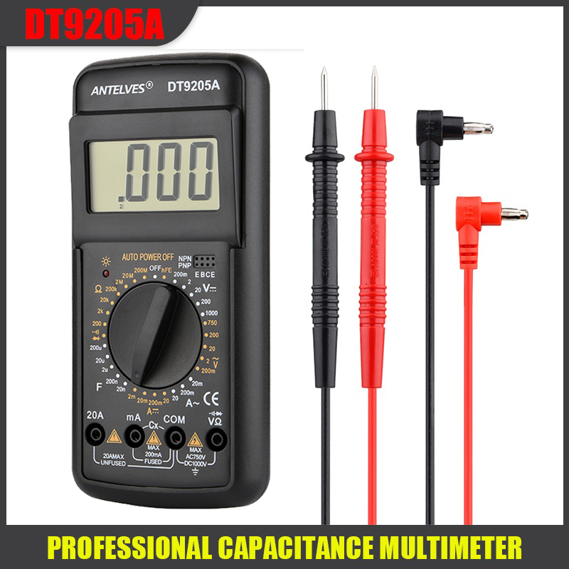 【Good sharing!】DT9205A Digital Multimeter Professional AC DC Manual Range Voltage Meter Amp Ohm ...
