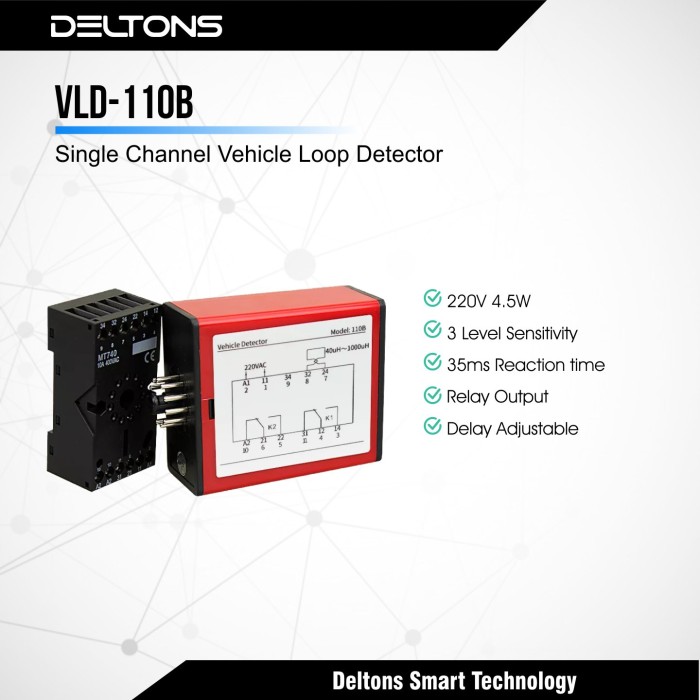 VEHICLE LOOP DETECTOR VLD INDUCTIVE LOOP SENSOR METAL KENDARAAN 220V ...