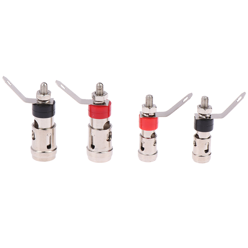 2Pcs New Nickel Plated 2mm/4mm L Banana Audio Plug Jack Socket ...