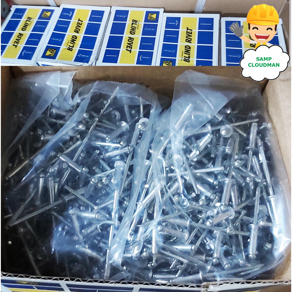 Hardware Accessories Blind Rivets Per Box 5 32 1 8 3 16 X 1 2 X 3 4