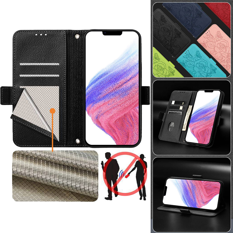 Phone case Xiaomi POCO X3 X4 X5 X6 Pro X4 X3 GT X6 Neo Flip Cover card slots Floral and ...