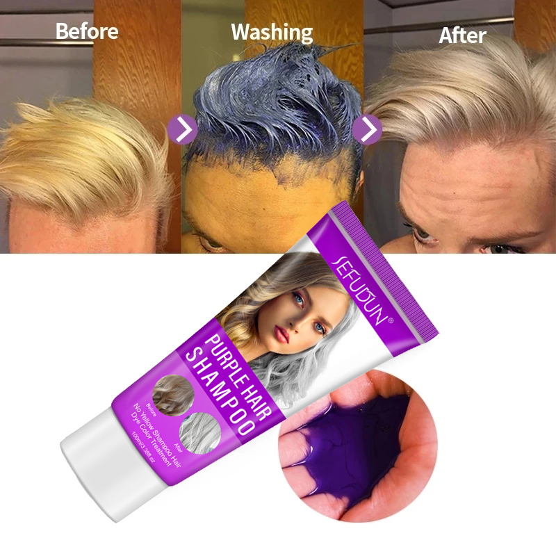 【In-Demand Item】 Yellow Blonde Shampoo Purple Hair Shampoo Ultravioleta ...