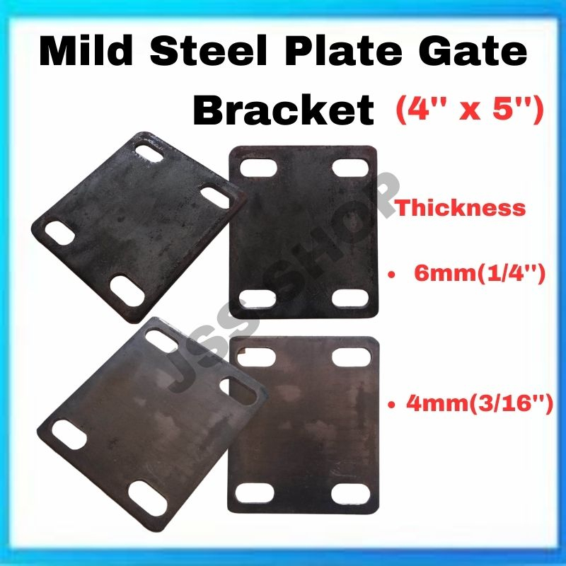 [READY STOCK] - 4'' x 5'' MS Plate Gate Bracket (Thickness 4mm & 6mm ...