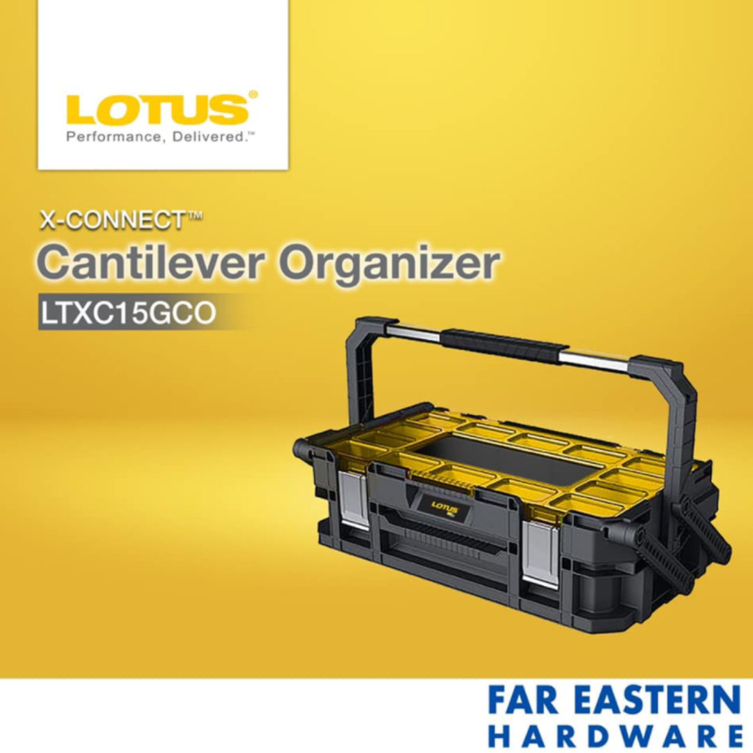LOTUS X-CONNECT Cantilever Toolbox Organizer Storage Tool Box LTXC15GCO ...