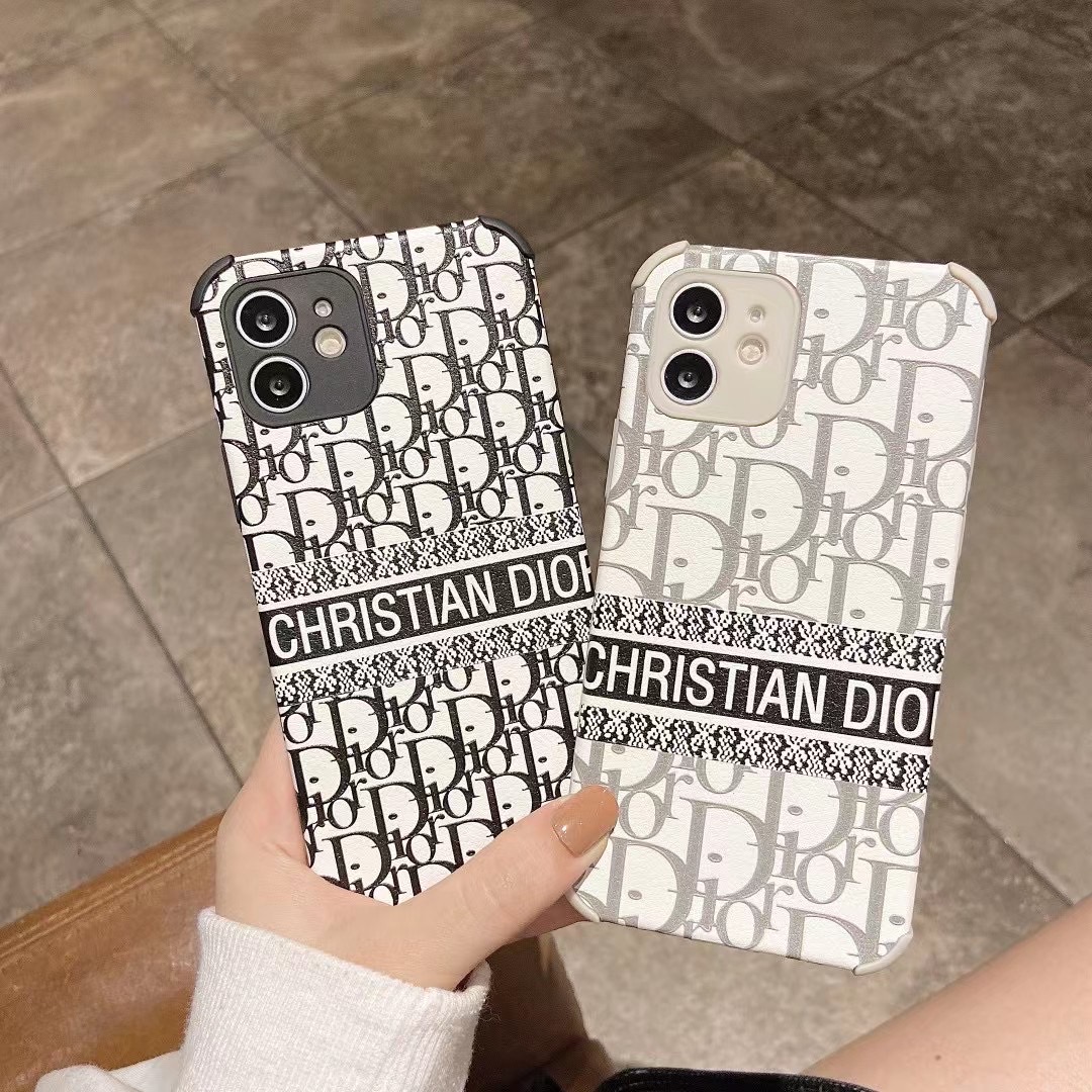 New D Luxury brand leather pattern phone case for iphone 13 13pro ...
