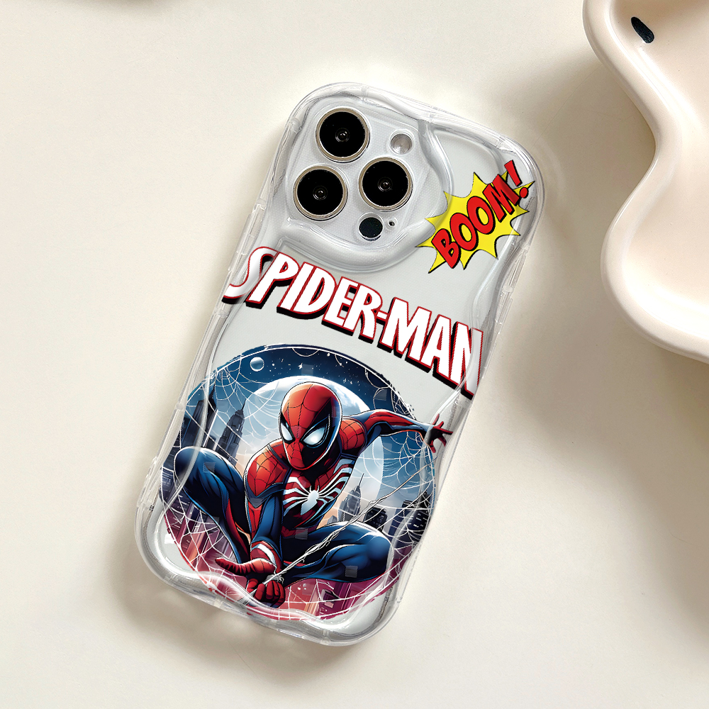 Jizetin for Samsung A06 Back Cover Cool Spider Man Cream Wavy Edge Soft ...