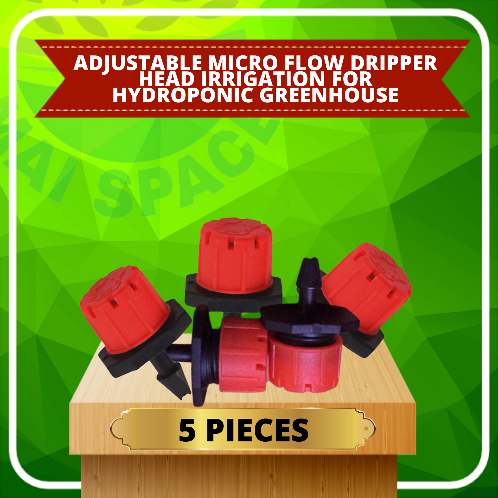 ADJUSTABLE MICRO FLOW DRIPPER HEAD IRRIGATION FOR HYDROPONIC GREENHOUSE ...