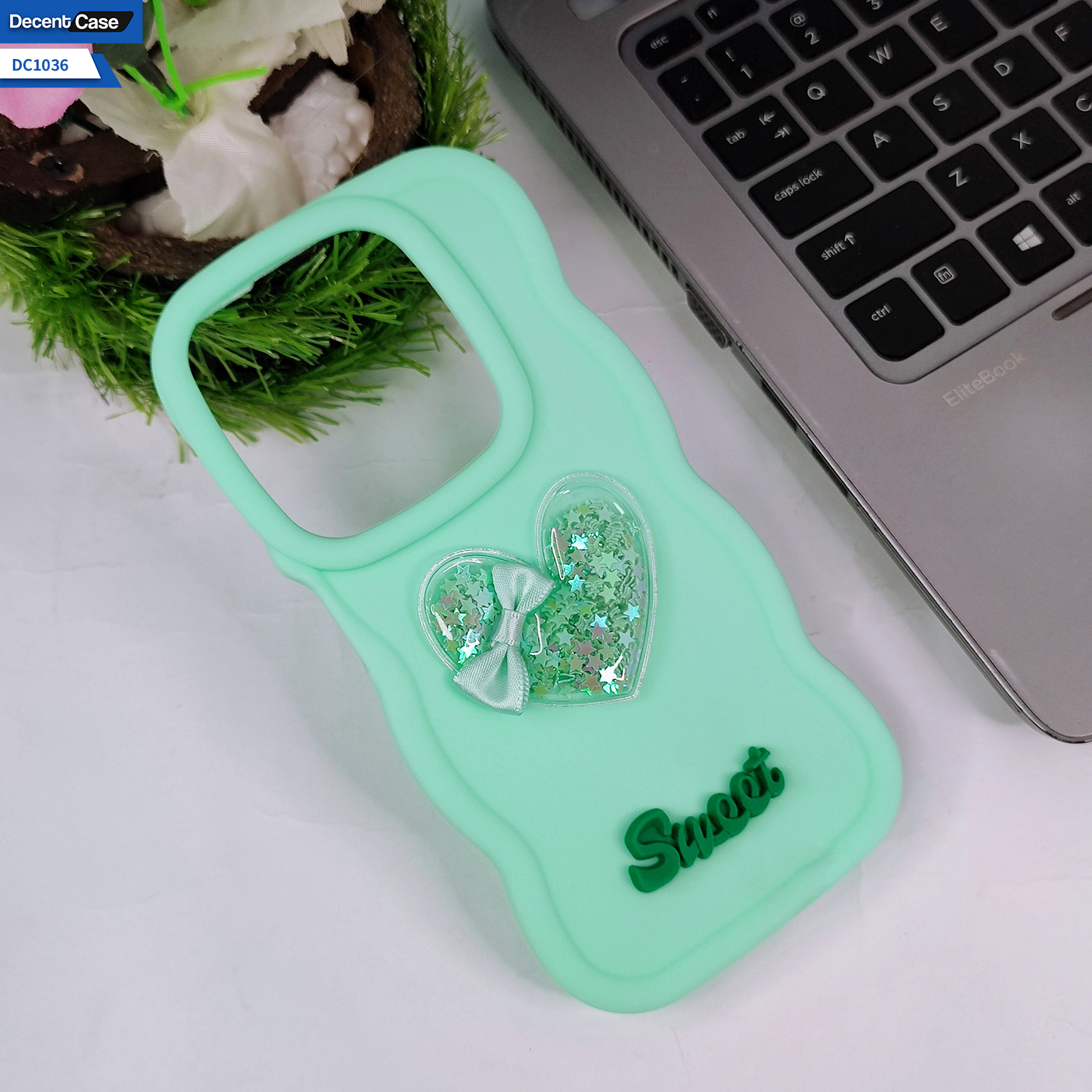 Infinix Smart 8 Pro Cover - Black - 3D Love Heart & Bow Sweet Candy ...