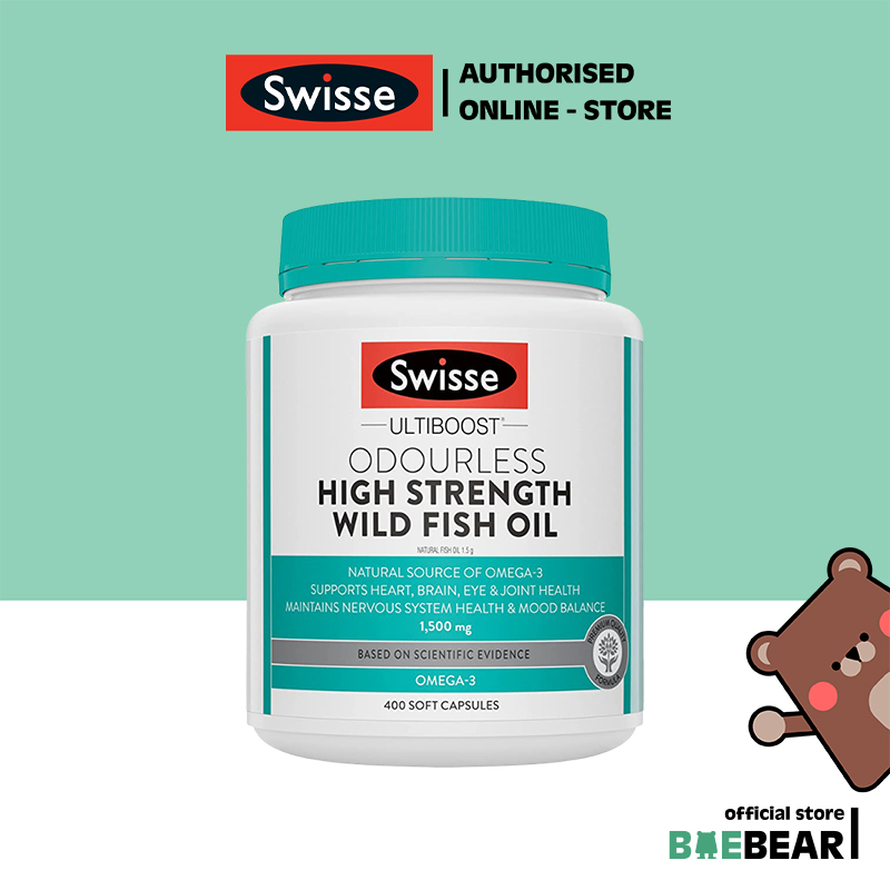 [Authorised Store] Swisse Ultiboost Odourless High Strength Wild Fish Oil 1500 Mg 400 Capsules ...