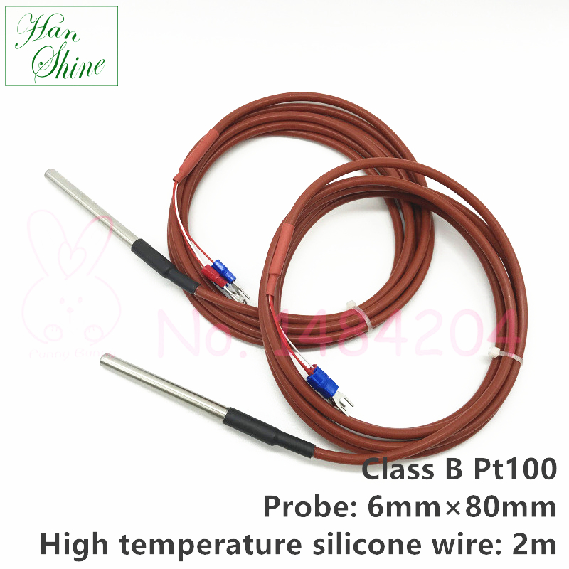【The Timber Loft】PT100 RTD Temperature Sensor 6mm*80mm Class B 2m ...