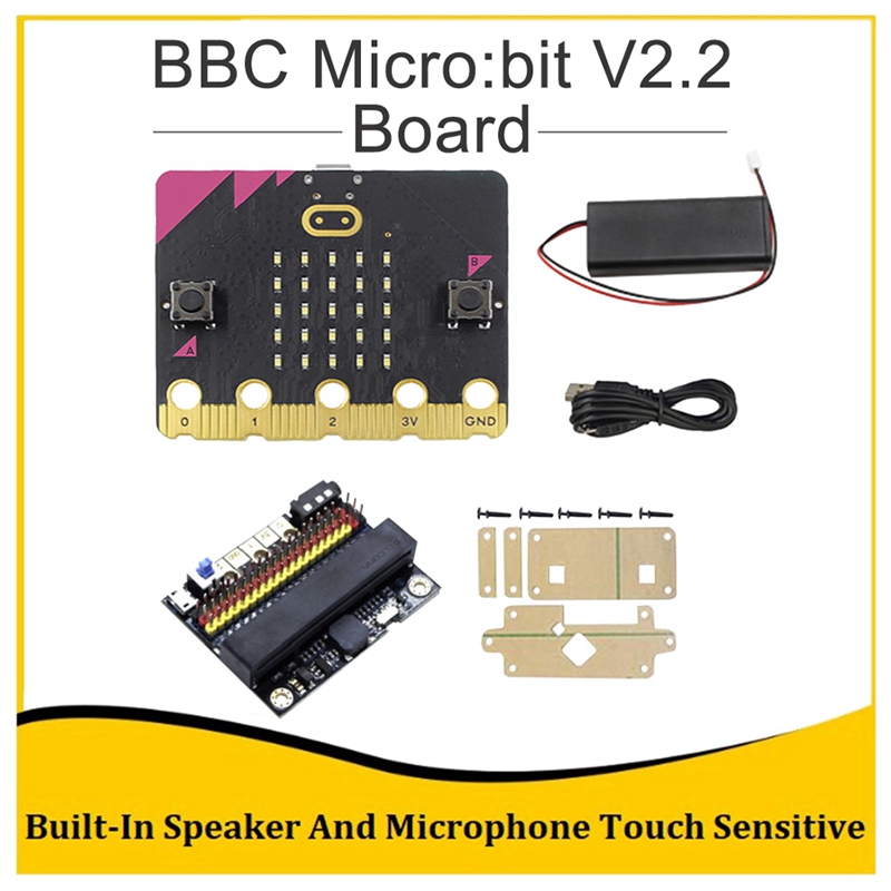 BBC Micro:Bit V2.2 Kit Built-in Speaker Mic Touch Programmable Learning ...