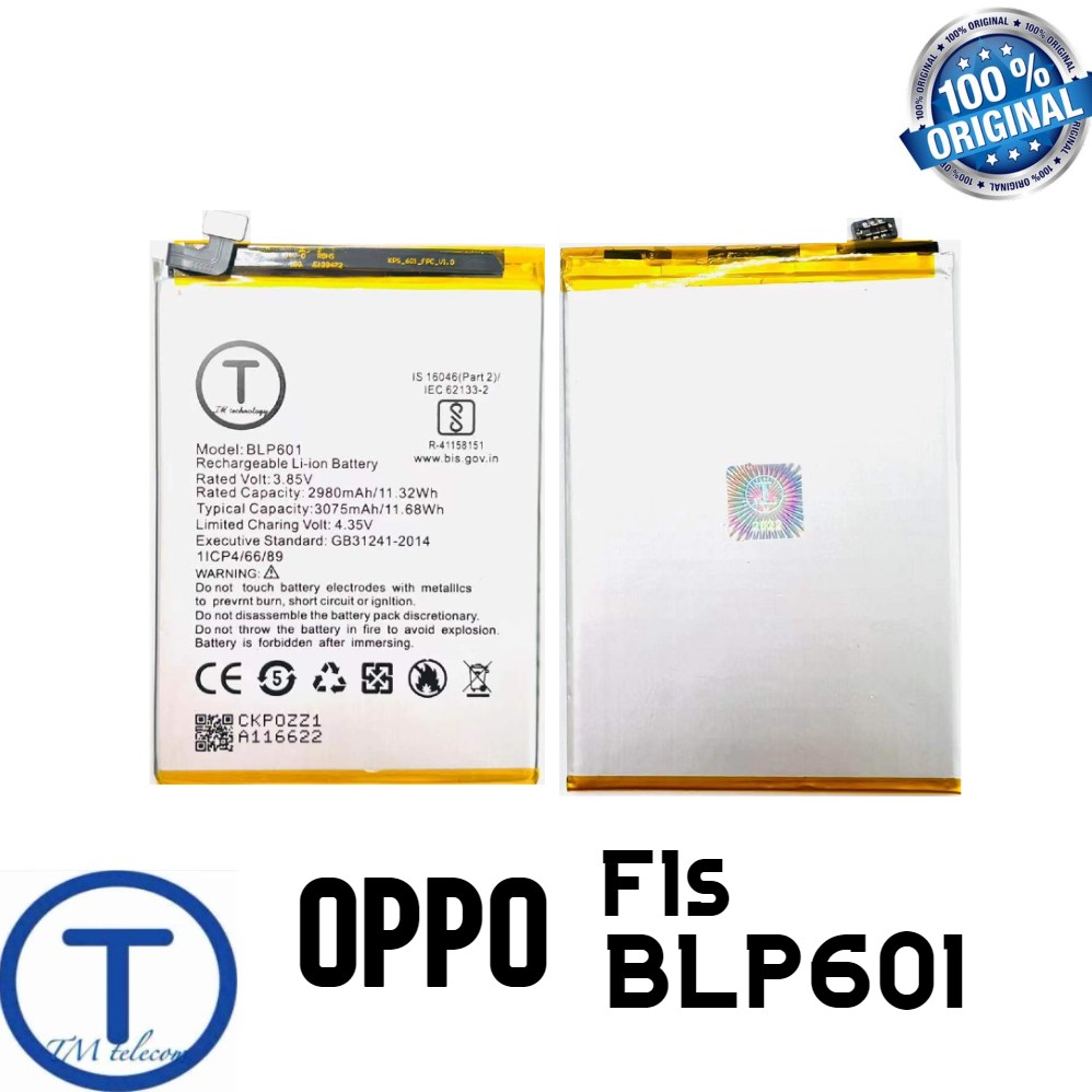 BATTERY FOR OPPO F1s (BLP601) ORIGINAL EQUIPMENT MANUFACTURER | Lazada PH