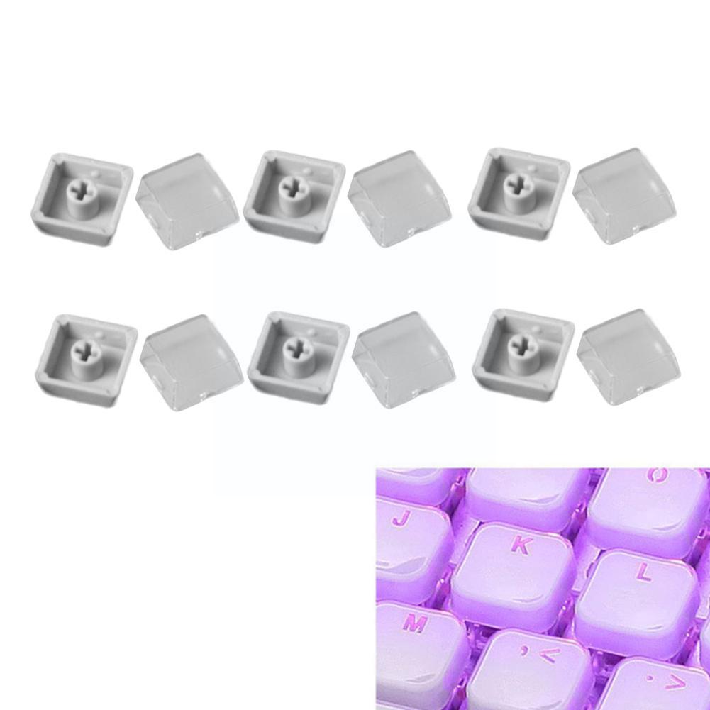 【UrbanNomad】10 Sets Transparent Keycaps Gray Buttons Double-layer ...