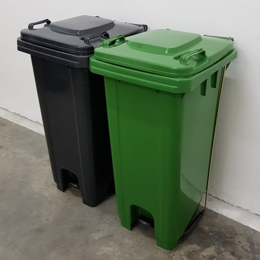 120L OTTO MGB 2-wheeler Garbage Waste Bin/General Bin/ Step Pedal ...