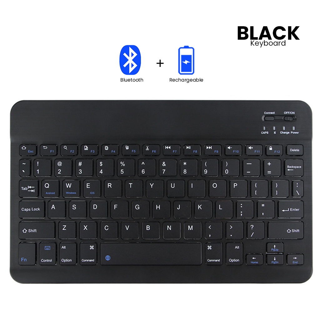 Portable Mini 10 Inch Wireless Bluetooth RGB Keyboard and Mouse Support ...
