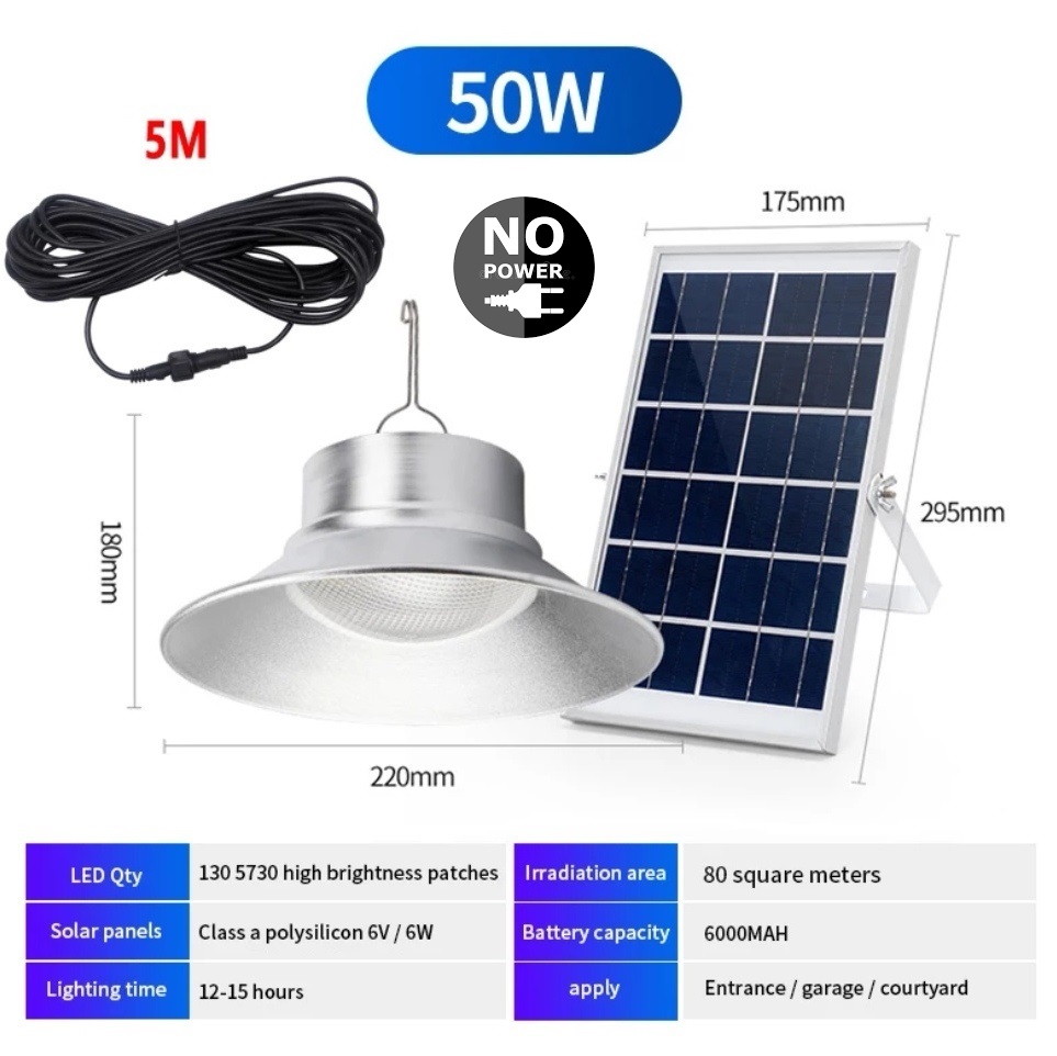 💡 New Stock 💡 Solar Panel LED Light Bulb 20W 50w 100w 300w Indoor ...