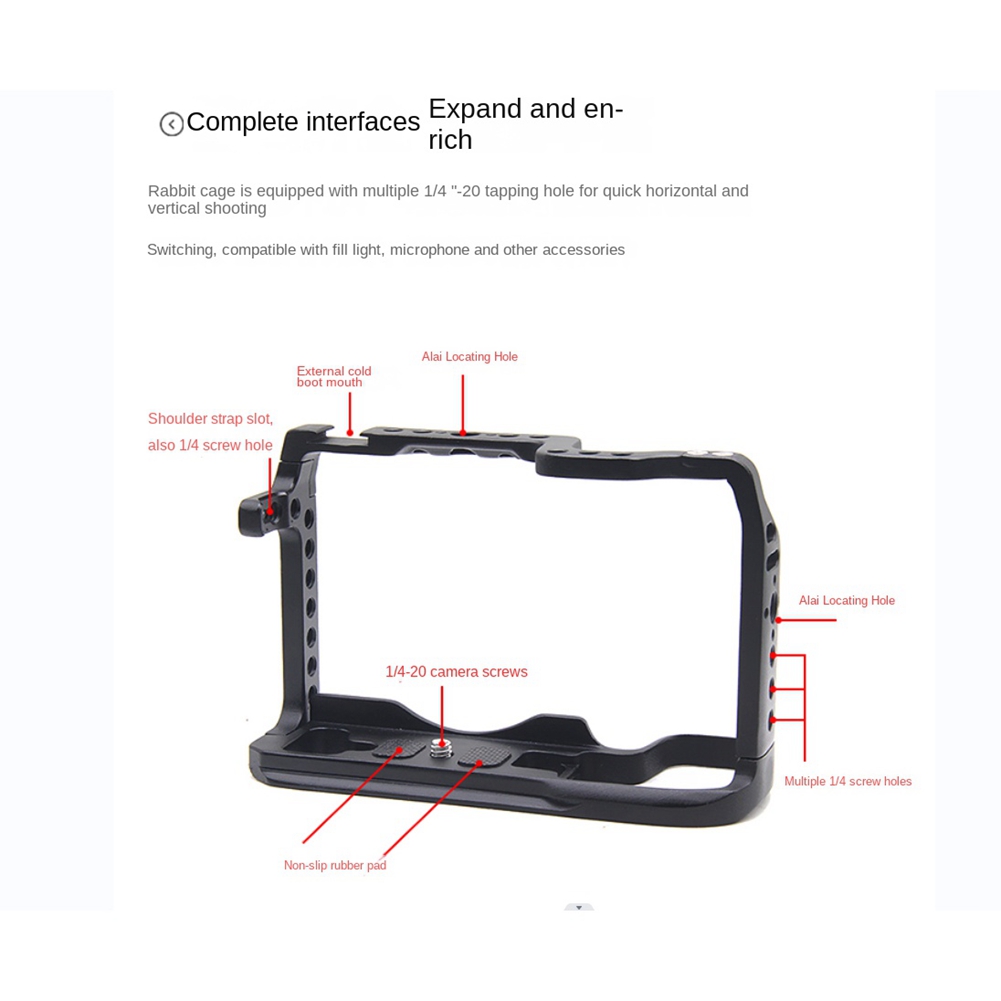 DSLR Camera Frame with 1/4 Thread Holes for RP Feature for Magic Arm ...
