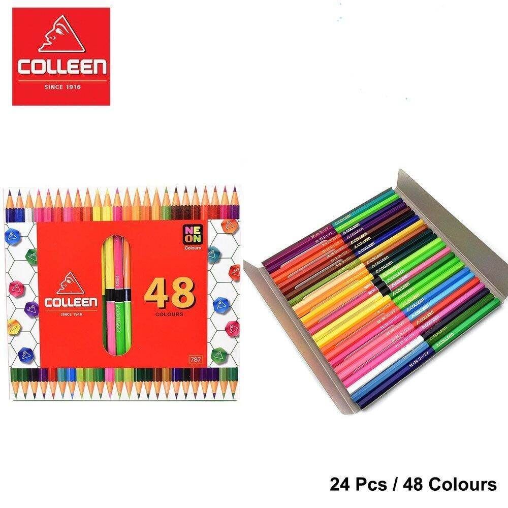 Colleen 787 Double End Tip Neon Colour Pencil 48 Colors | Lazada