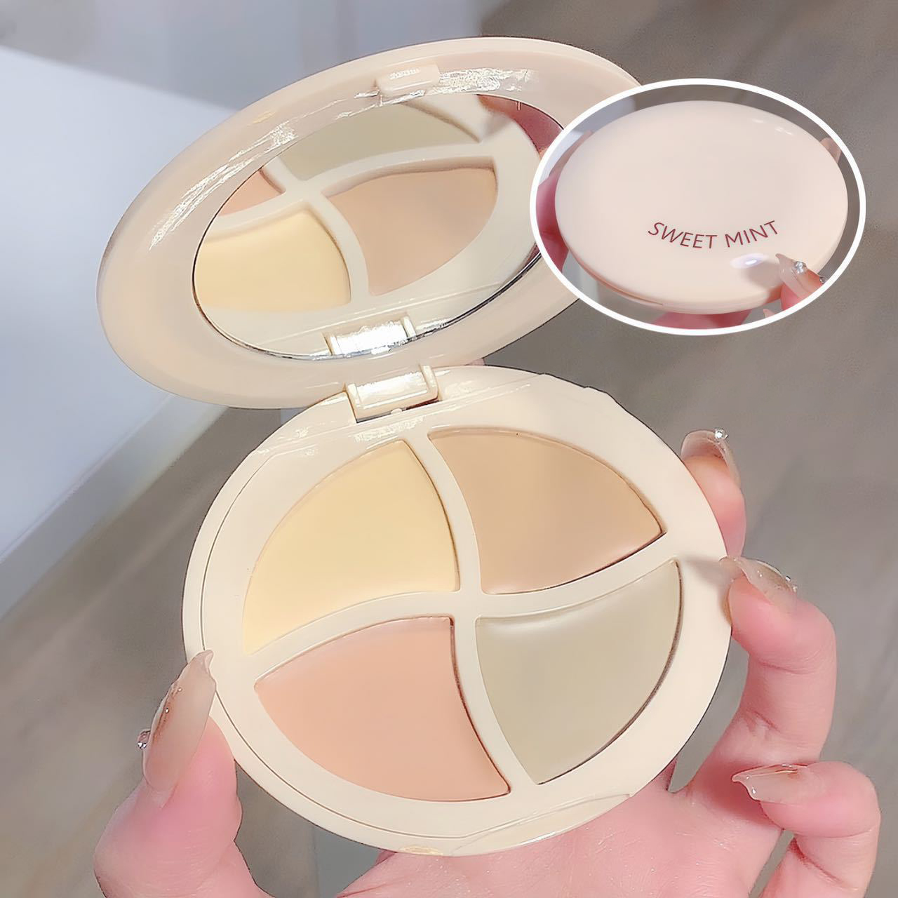 Jiufeng Fashion Four-color Concealer Facial Moisturizing Foundation ...