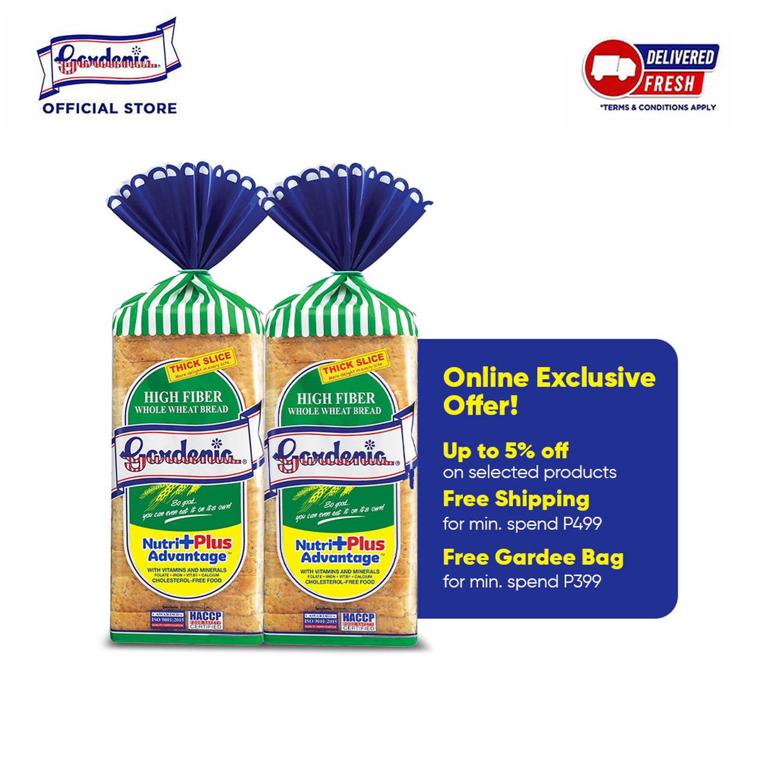 Gardenia High Fiber Wheat Bread 600g Set Of 2 Lazada Ph