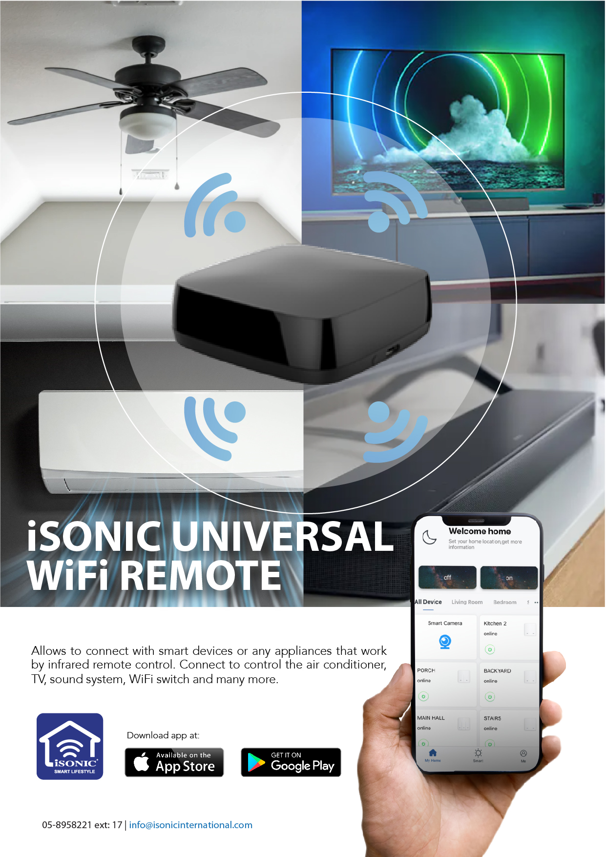 ISONIC SMART REMOTE CONTROL ZXZRC-02 RC-IK001 | Lazada