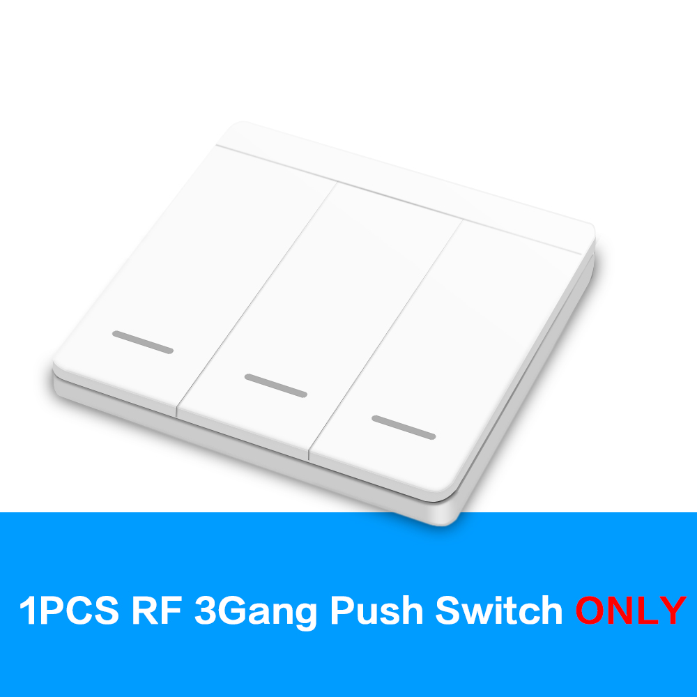 【Limited-time offer】433MHz Switch RF Wireless Push button 1/2/3 Gang AC ...